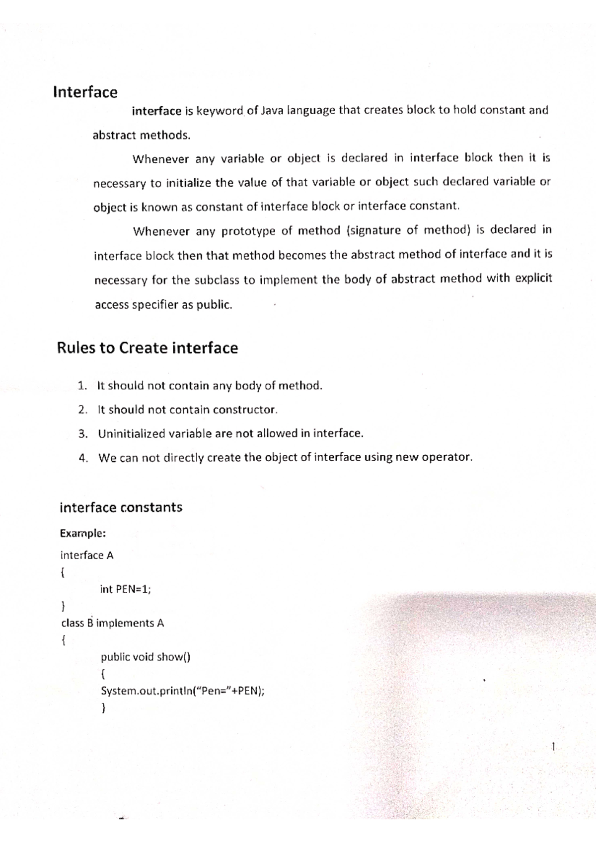 Interface - Computer Science Engineering - Studocu