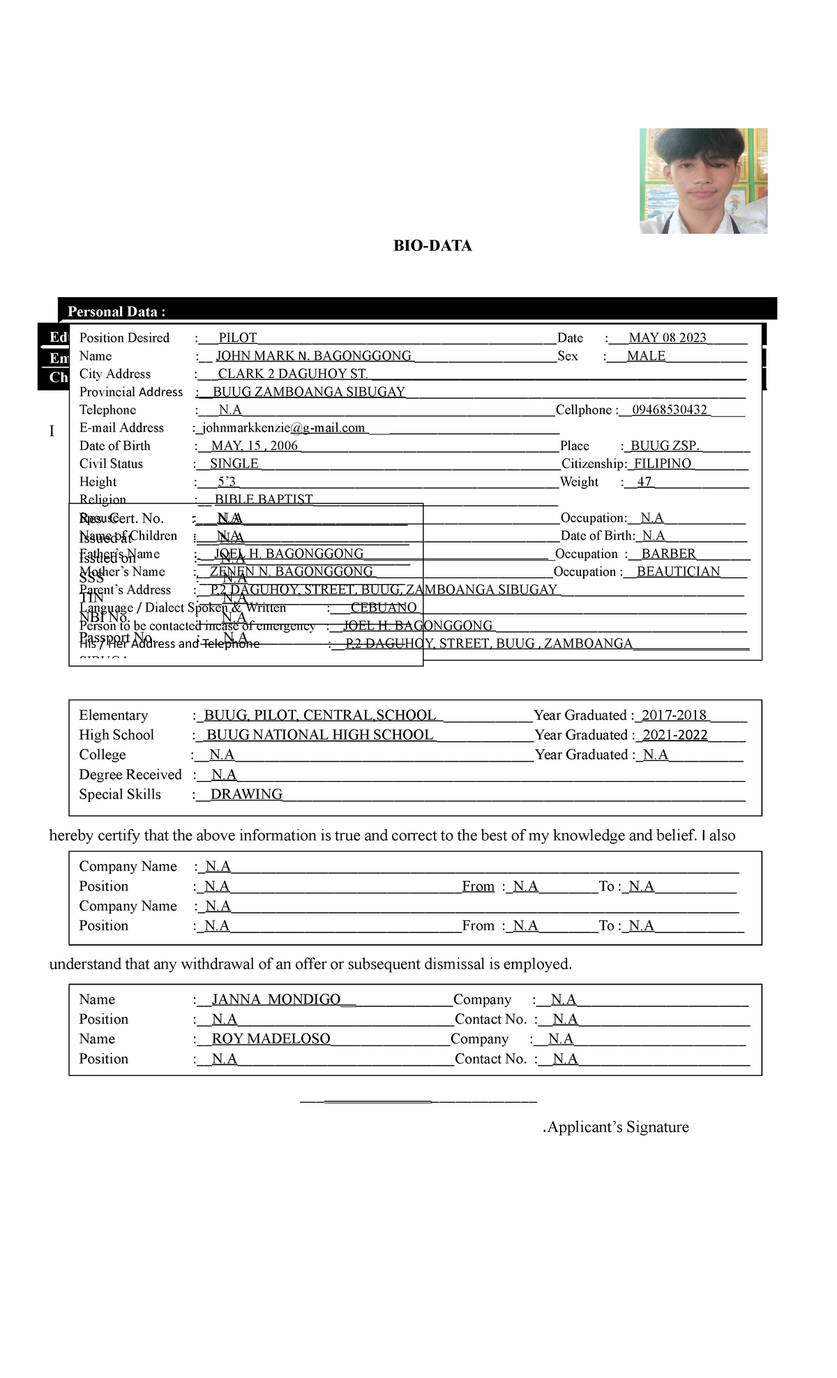 JMB BIO-DATA - This pdf shows how to make bio datas - BIO-DATA Personal ...