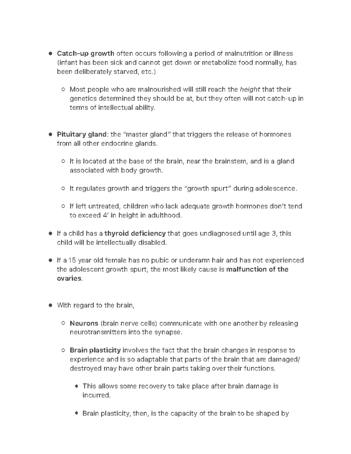 Life Span Development Notes 3 Catch up Growth Often Occurs Following life-span-development-notes-3-catch-up-growth-often-occurs-following