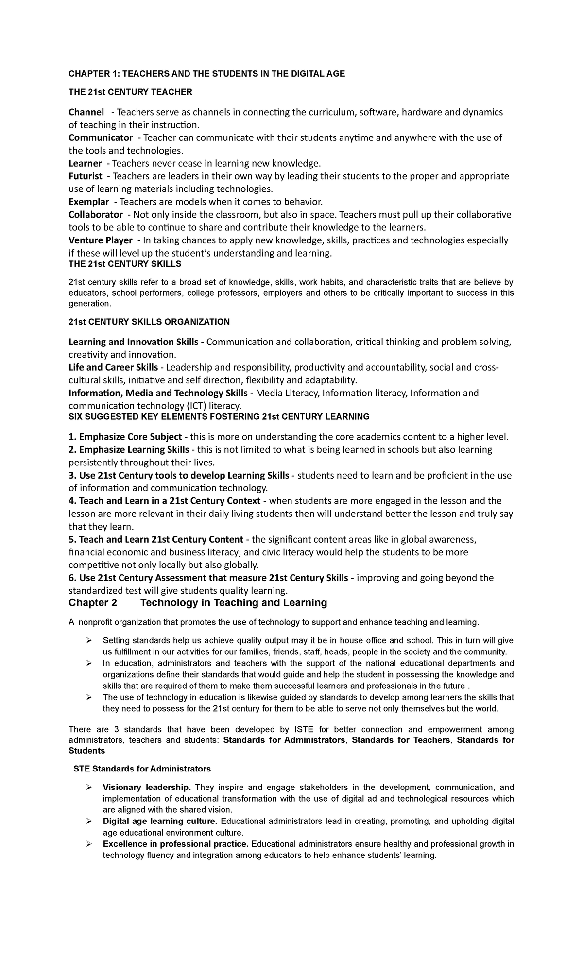 TTl Word - Module - CHAPTER 1: TEACHERS AND THE STUDENTS IN THE DIGITAL ...