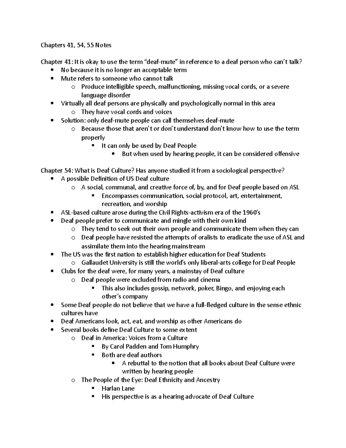 Chapters 41, 54, 55 Notes - Chapters 41, 54, 55 Notes Chapter 41: It is ...