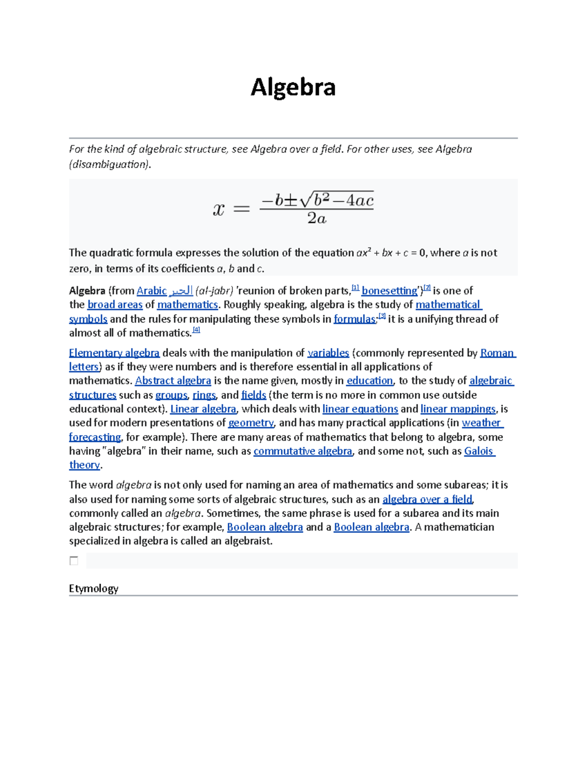 Algebra - hope this will help u - Algebra For the kind of algebraic ...