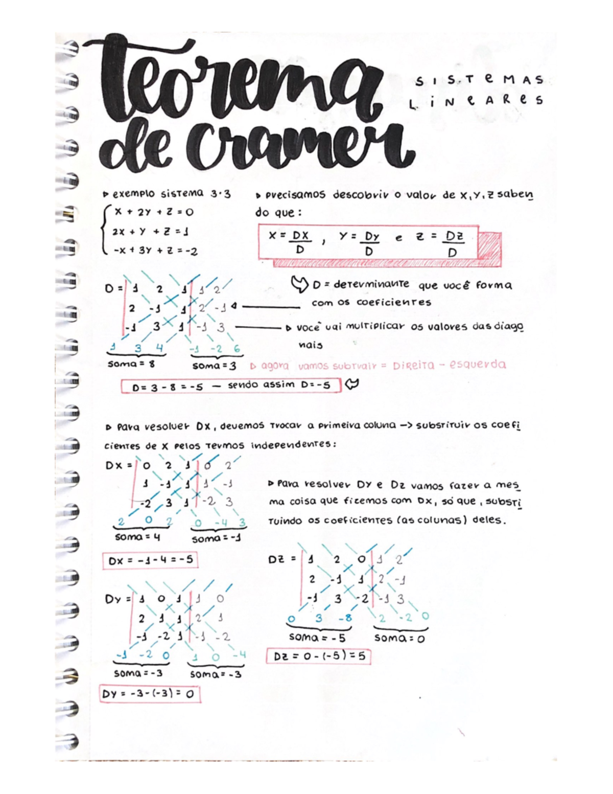 Teorema de Cramer - Matemática elementar - Studocu