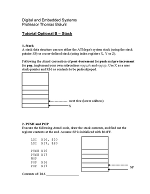 T02-Comb Logic - Tutorial sheet - Digital and Embedded Systems Professor Thomas Bräunl Tutorial ...