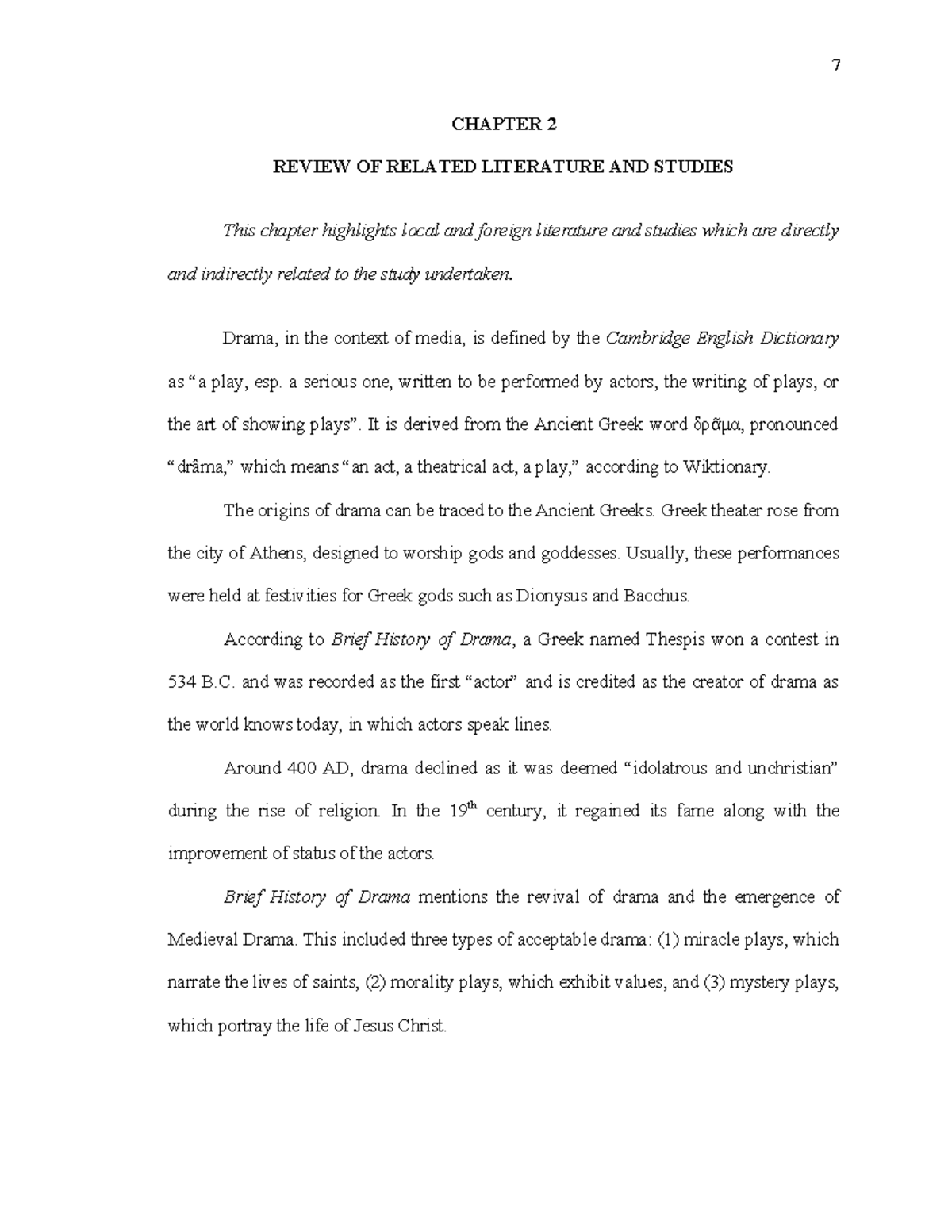 Sample Chapter 2 - part of research paper - CHAPTER 2 REVIEW OF RELATED ...