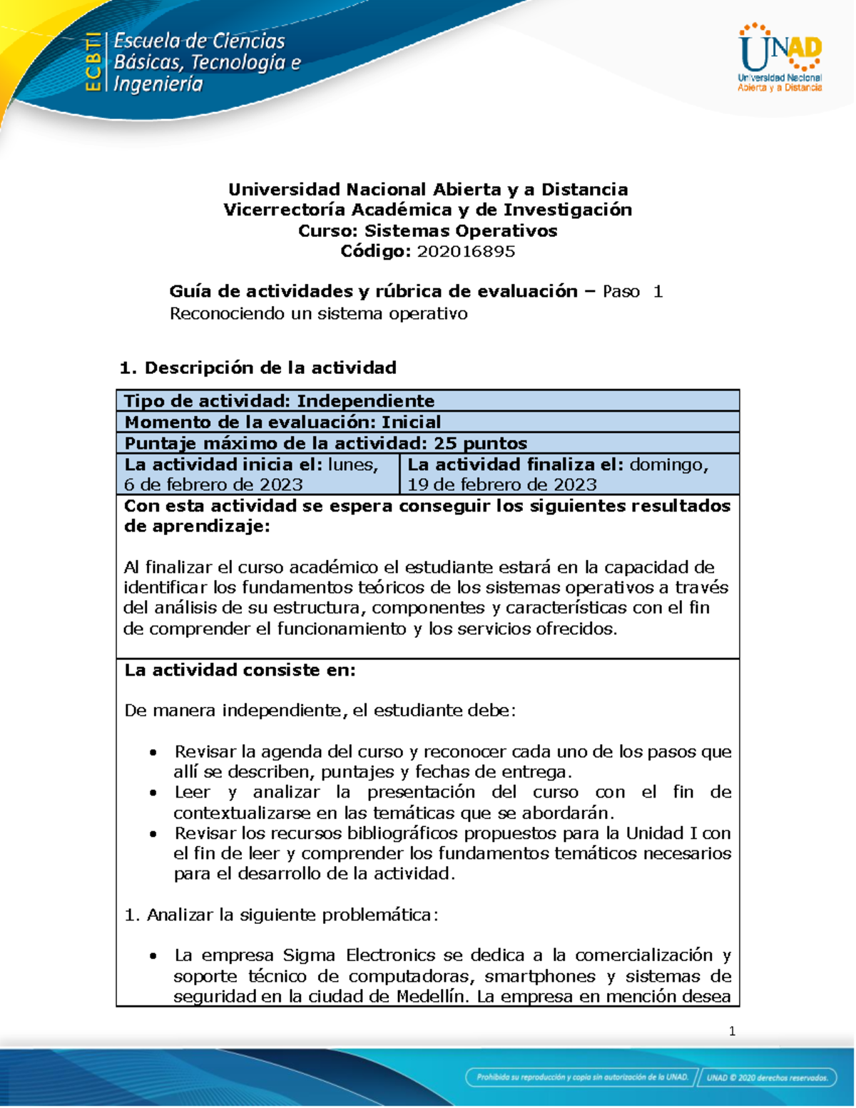 Guía de actividades y rúbrica de evaluación - Paso 1 - Reconociendo un ...