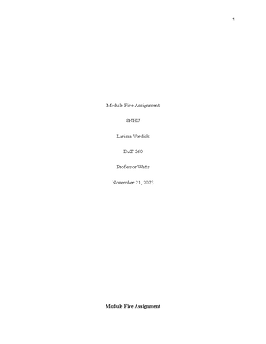 DAT 260 Mod 5 assignment - DAT 260 Emily Sargent Module 5 Assignment-AI ...