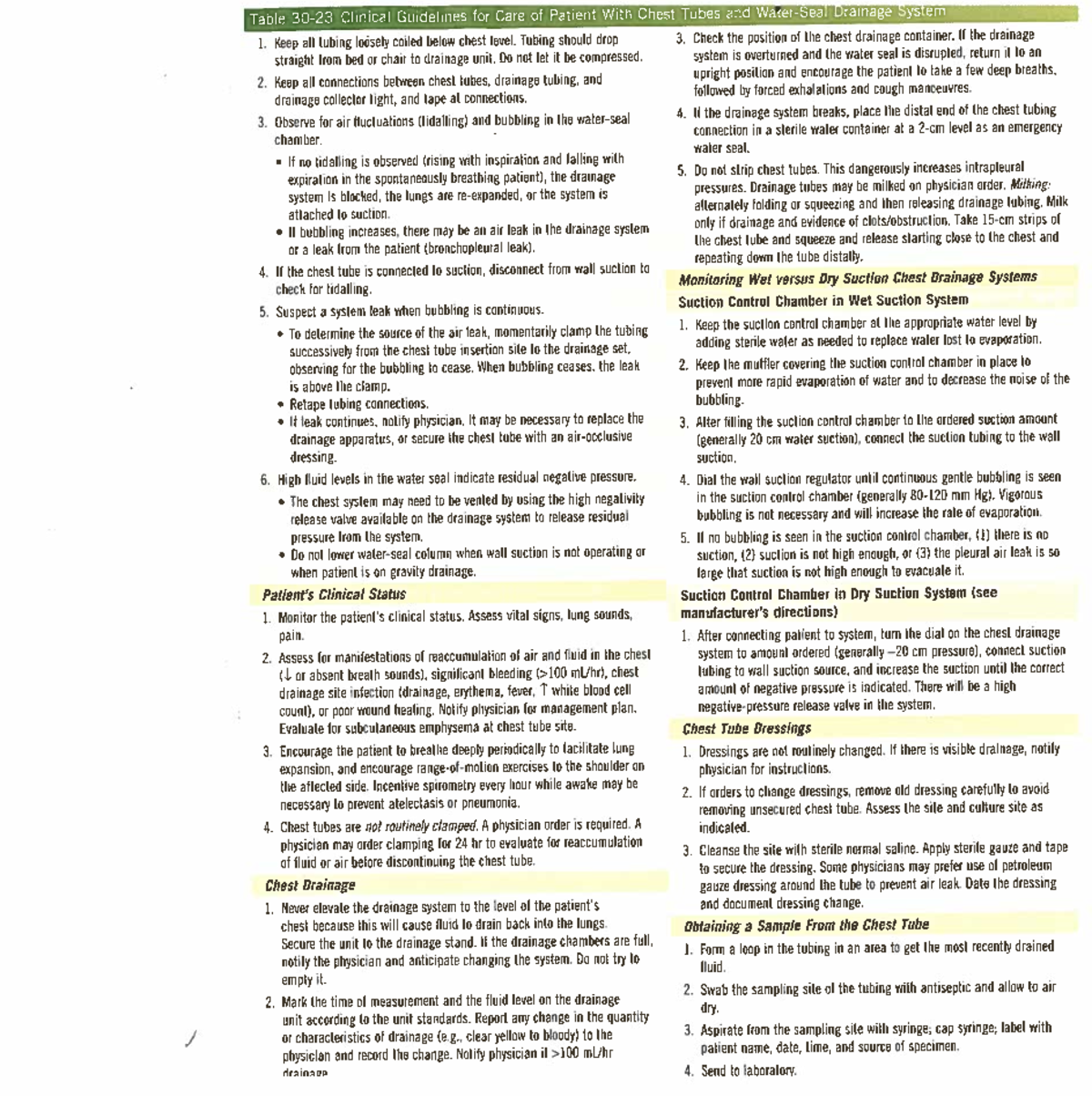 Chest Tube Guidelines - Studocu