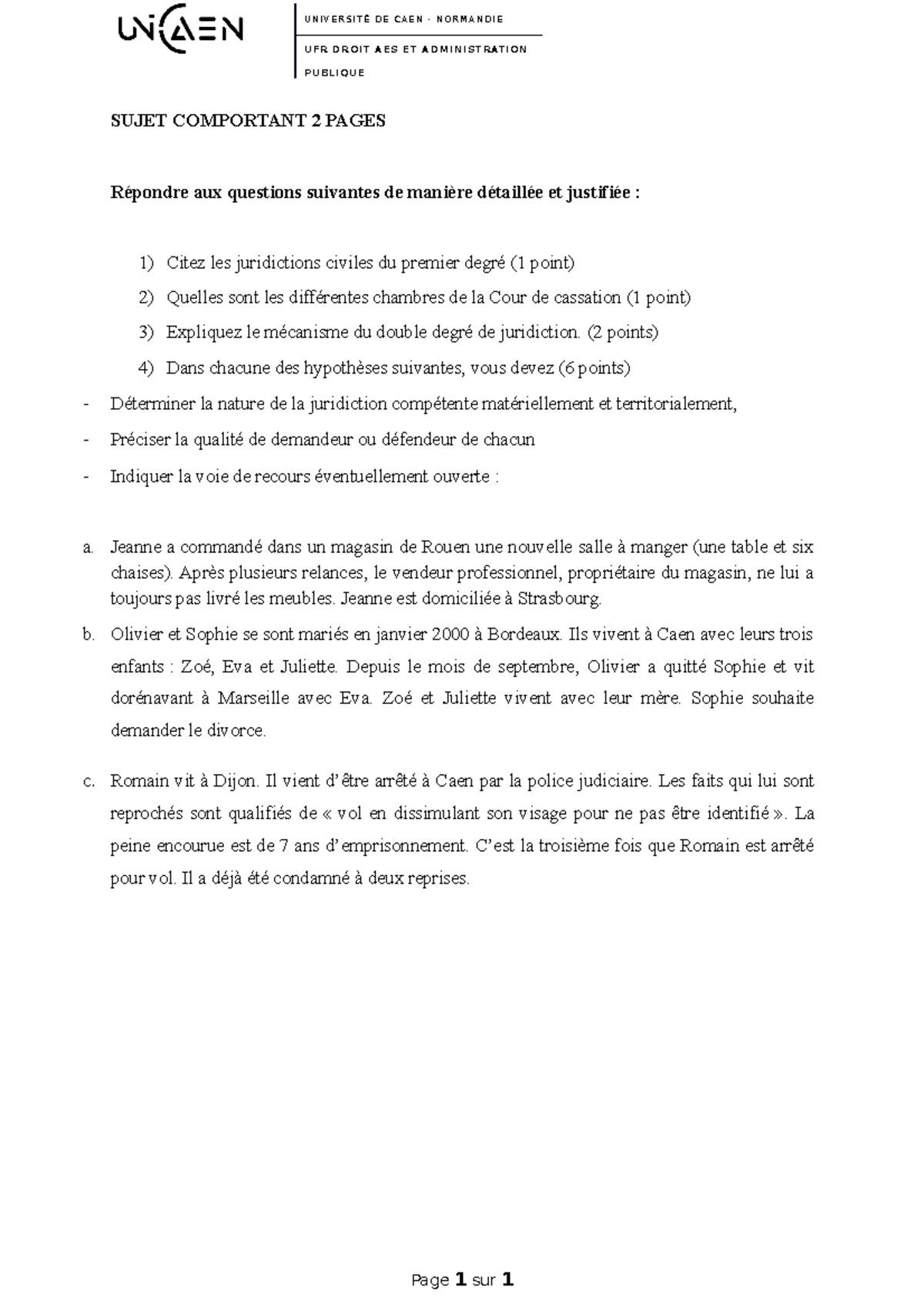 Sujet 2021 Droit Constitutionne U N I V E R S I T É D E C Ae N · N
