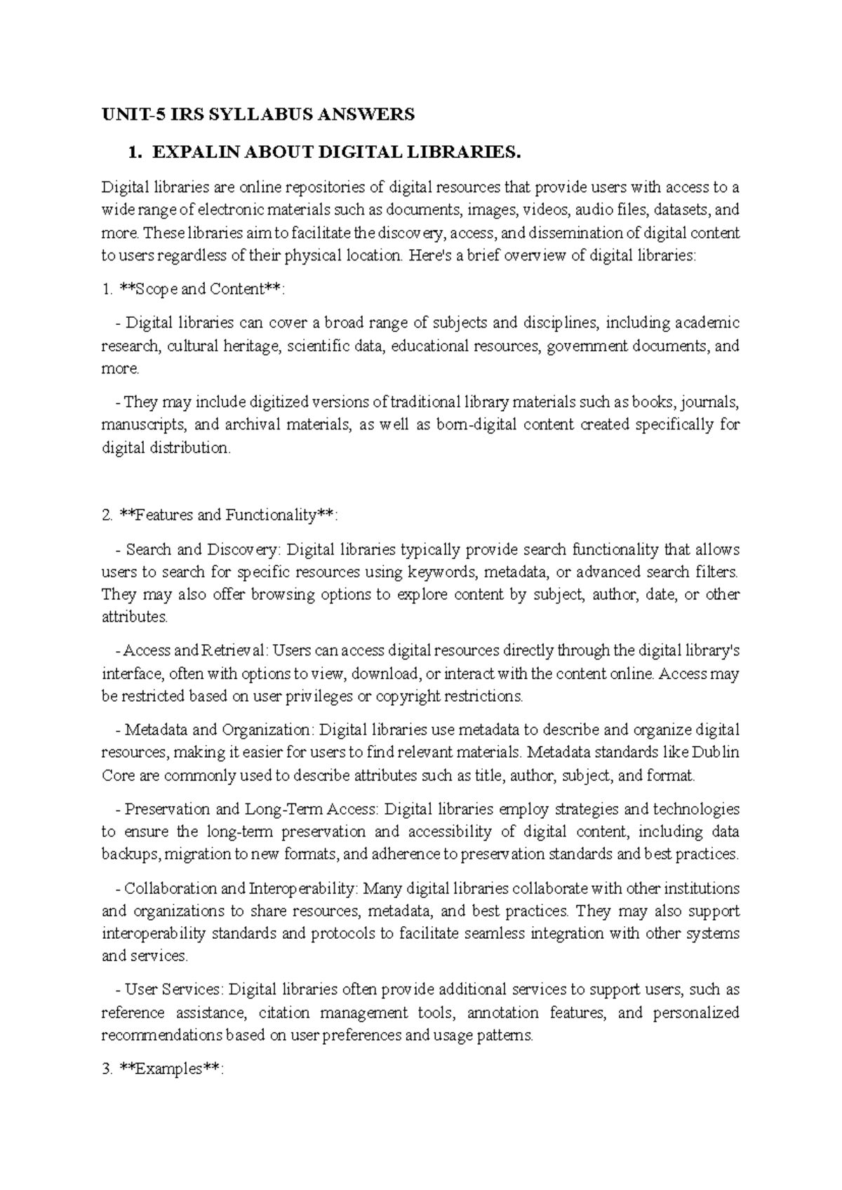 UNIT-5 IRS Syllabus Answers - UNIT-5 IRS SYLLABUS ANSWERS 1. EXPALIN ...
