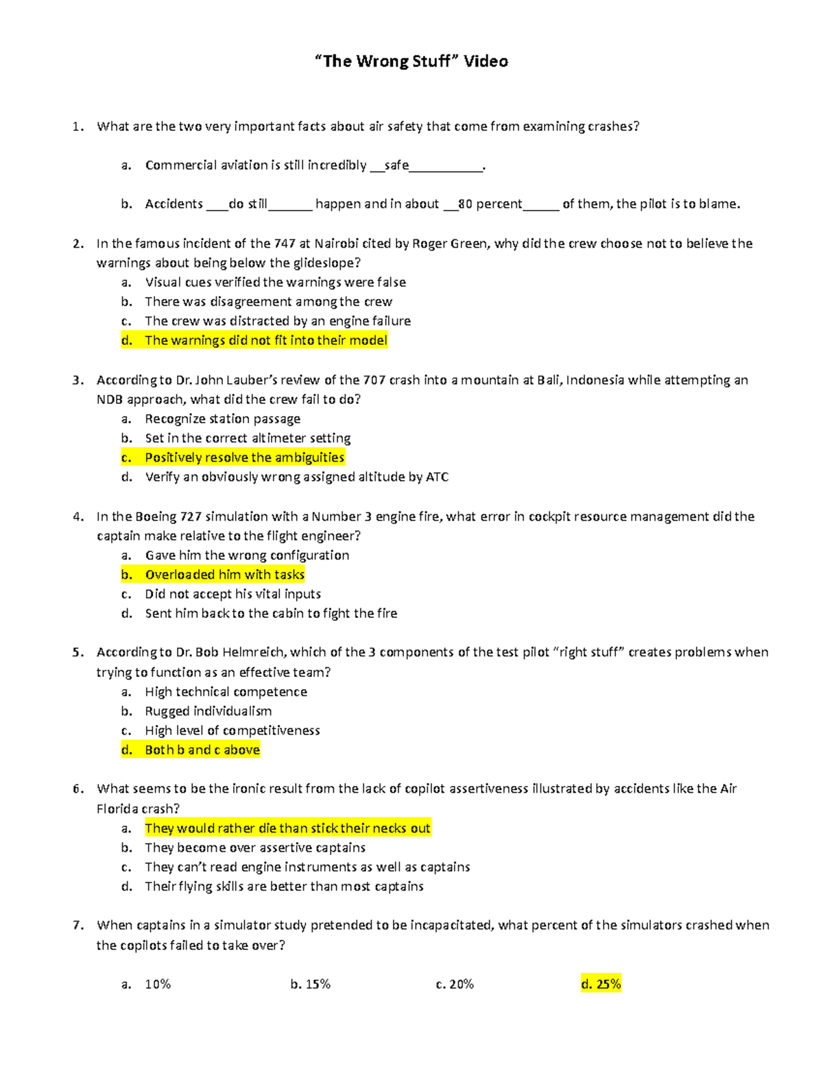 The Wrong Stuff done - “The Wrong Stuff” Video What are the two very important facts about air ...