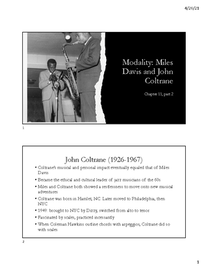 Jazz Appreciation Chpt 5a slides - The Swing Era Part 1 1 From Jazz to ...