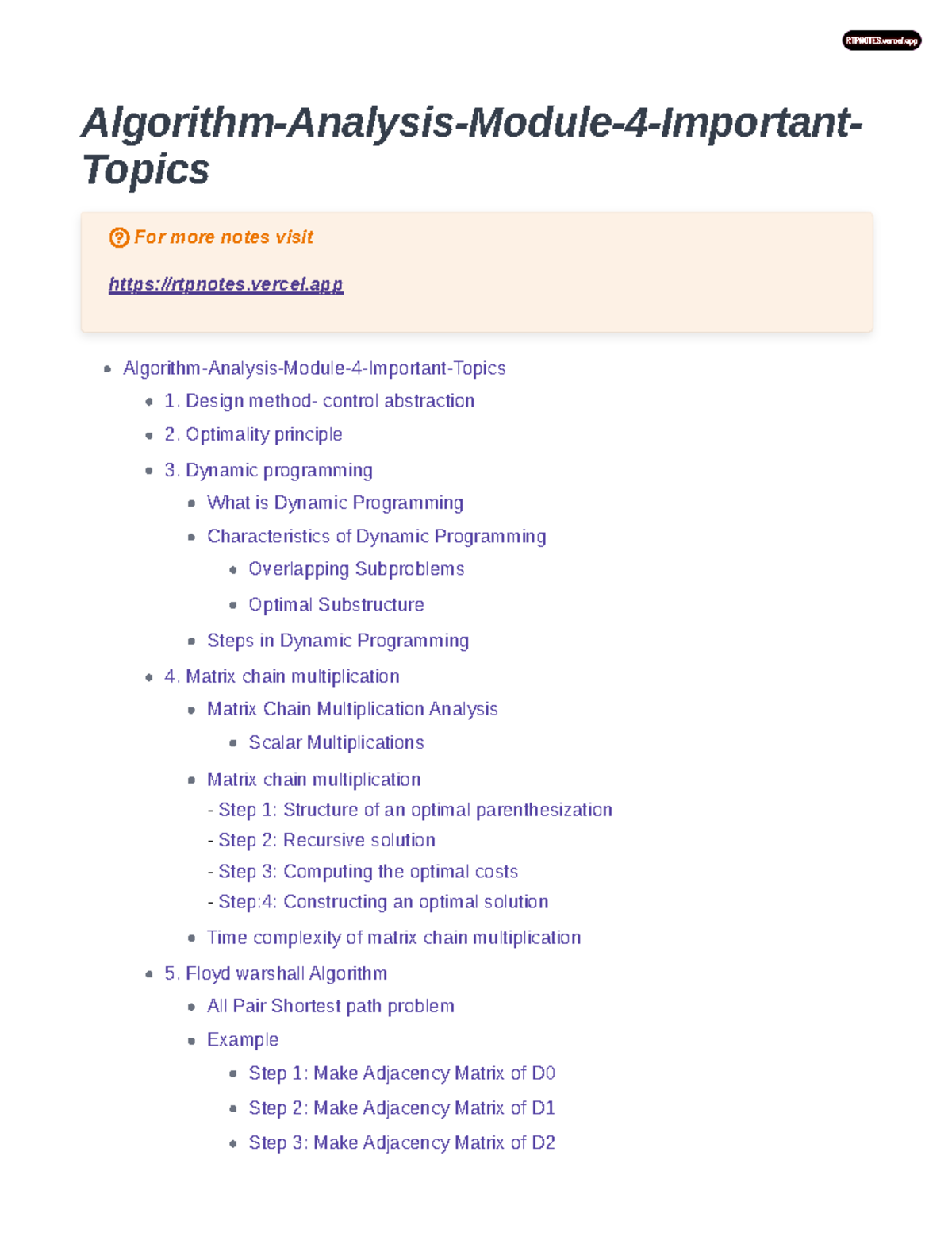 Algorithm Analysis Module 4 Important Topics - Algorithm-Analysis-Module-4-Important- Topics For ...