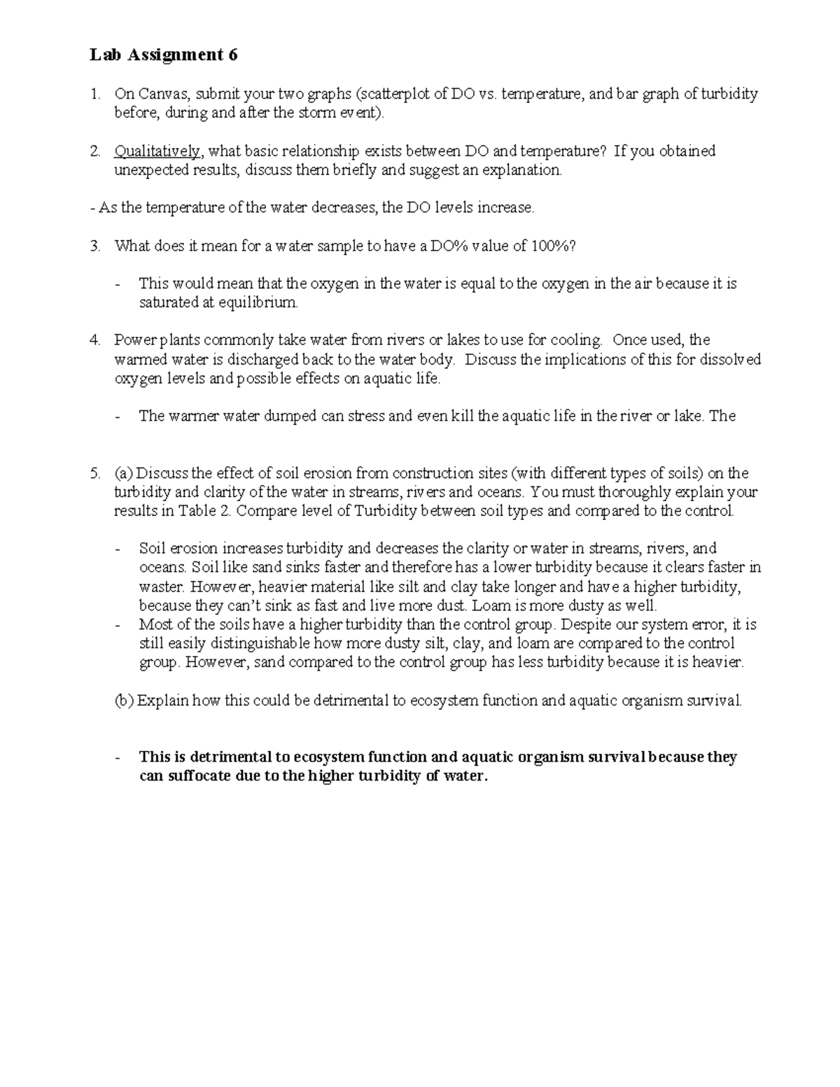 Lab Assignment 6 3 - Lab Assignment 6 On Canvas, submit your two graphs (scatterplot of DO vs ...