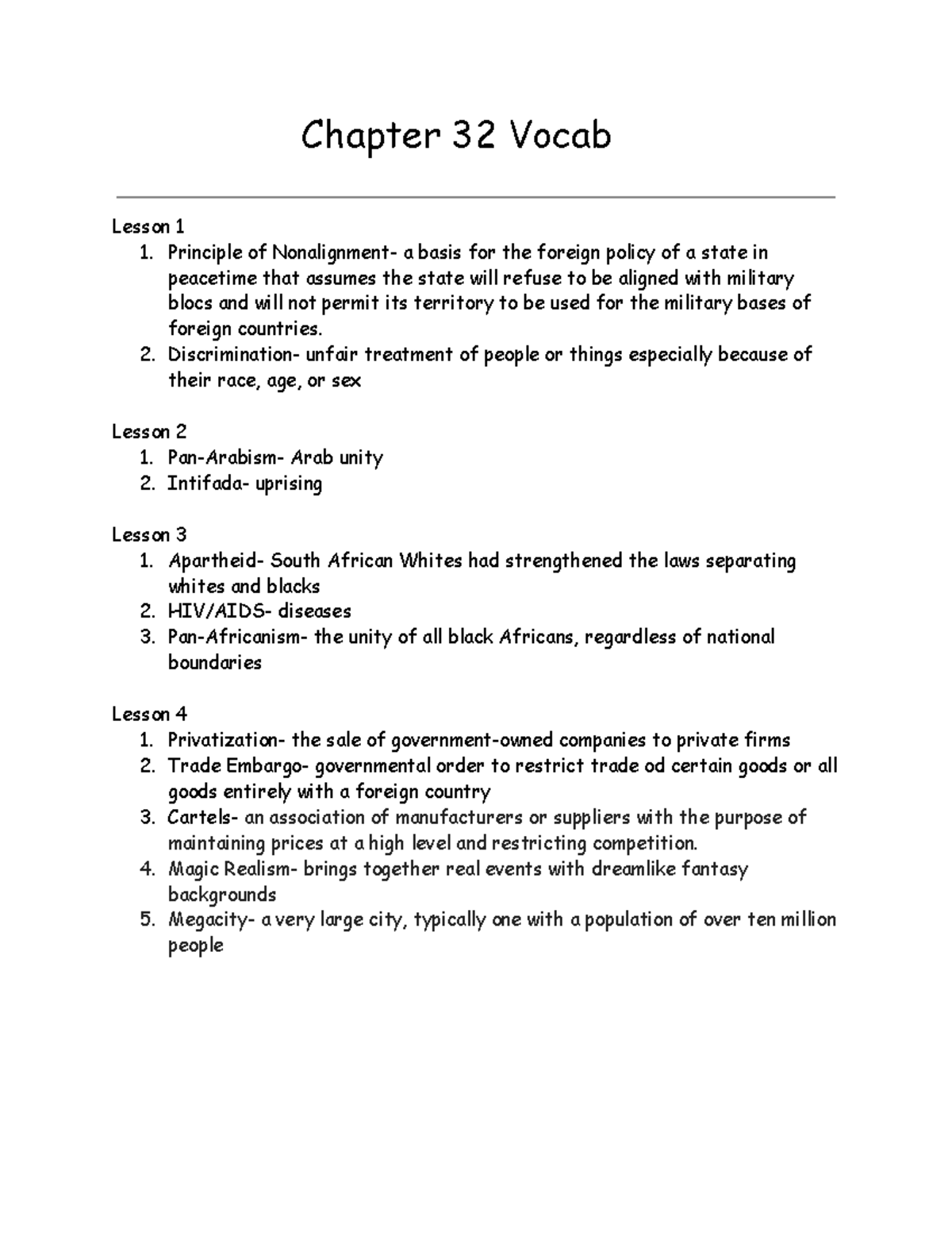 Chapter 32 Vocab - Chapter 32 Vocab Lesson 1 1. Principle of ...