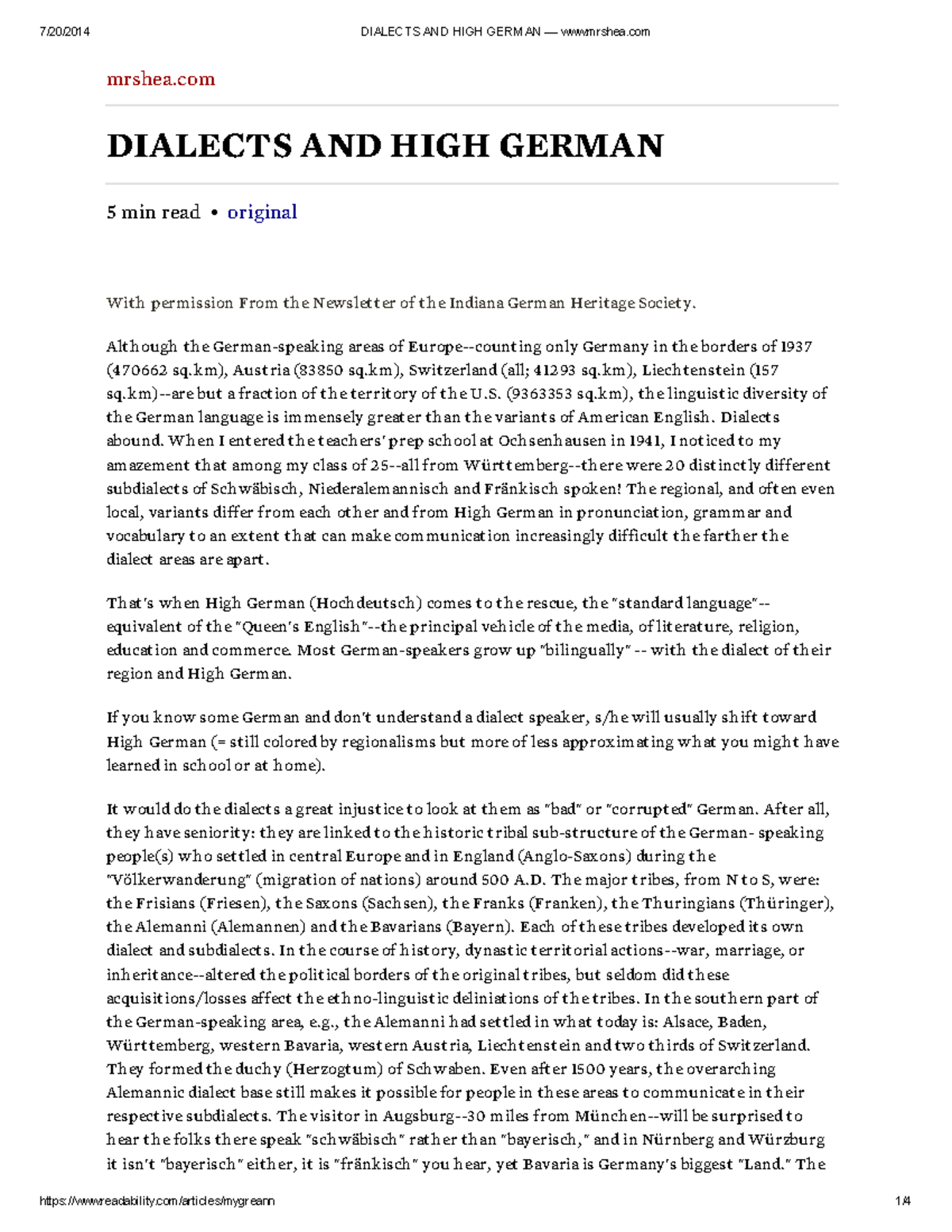 3 German Dialects - mrshea DIALECTS AND HIGH GERMAN 5 min read ...