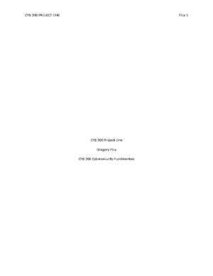 CYB-210 Project One - CYB-210-R3412 Project One Gregory Fica Southern ...