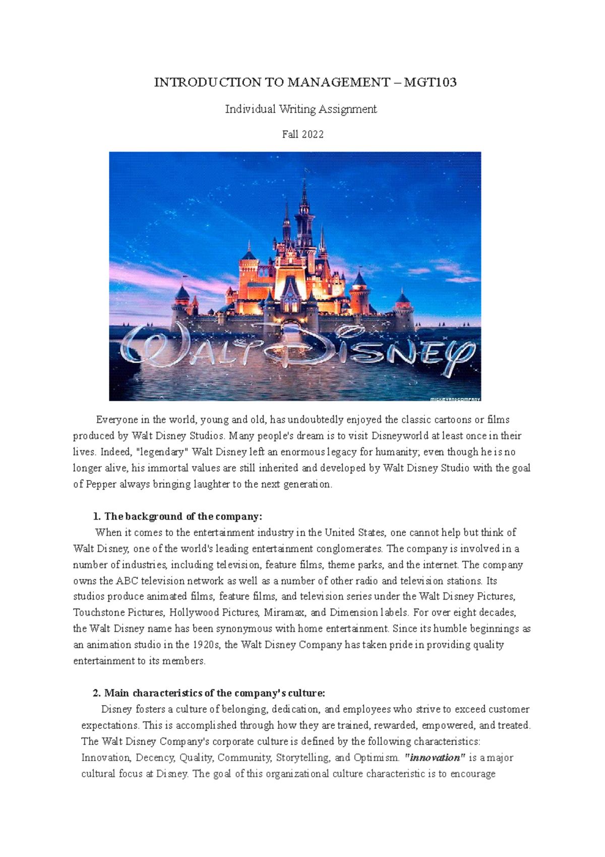 MGT103 Individual Assignment 8b1008c65d9d4899bc4570e01939 a838 1812571 - INTRODUCTION TO ...
