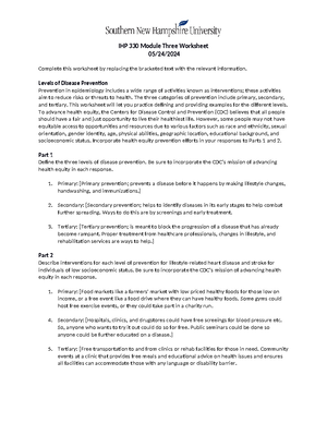 HCM 205 1-3 Worksheet - Copyright © 2018 Pearson Education, Inc. All ...