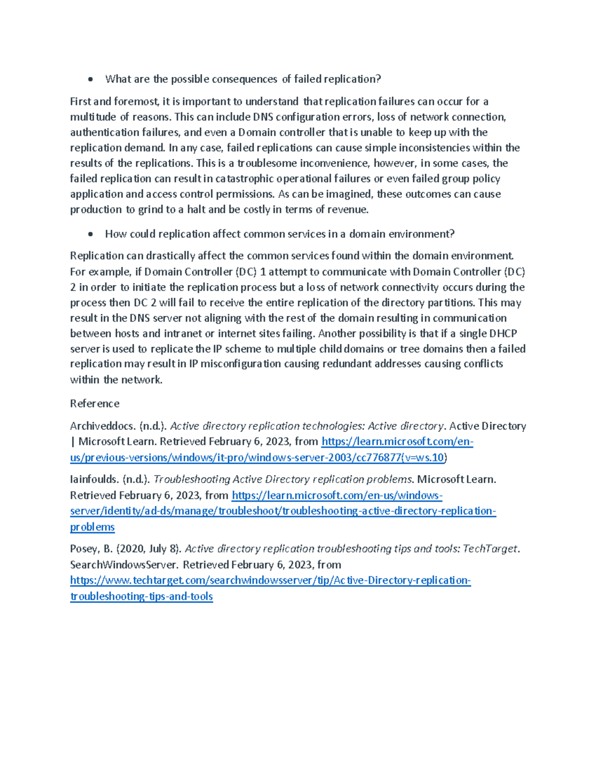 Replication in a Multi-Domain Environment - What are the possible ...