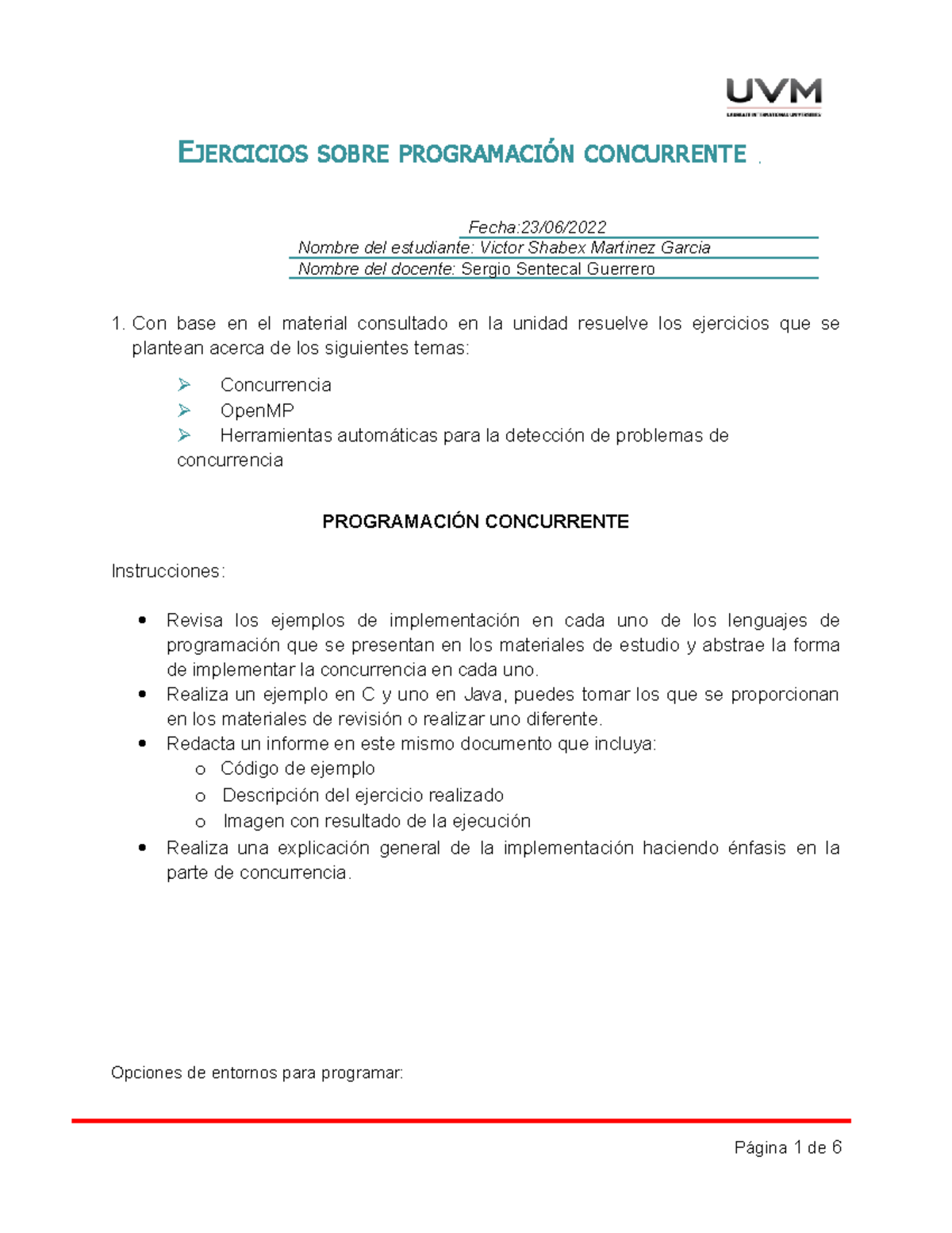A7 VSMG - Actividad 7 programacion concurrente - EJERCICIOS SOBRE ...