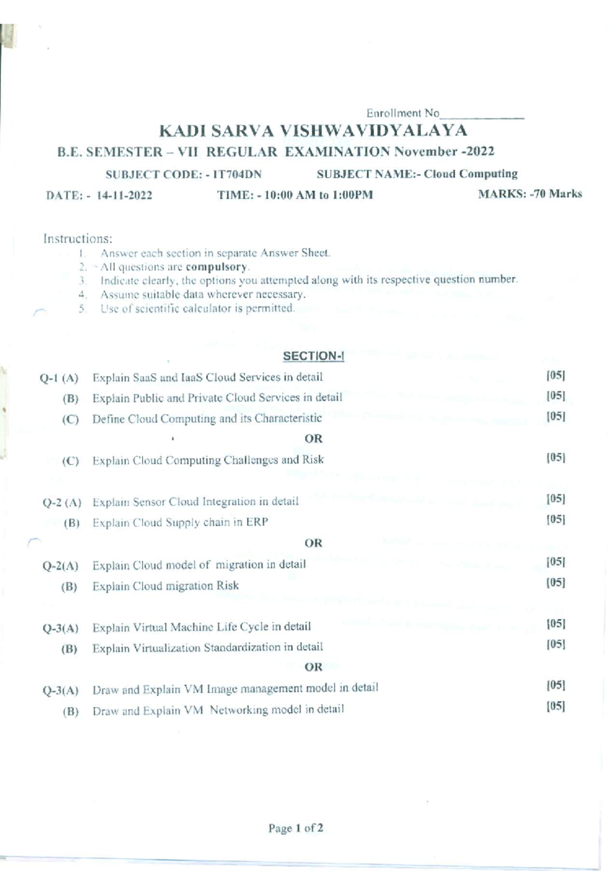 CT704N - Cloud mid QC - Software Engineering - Studocu