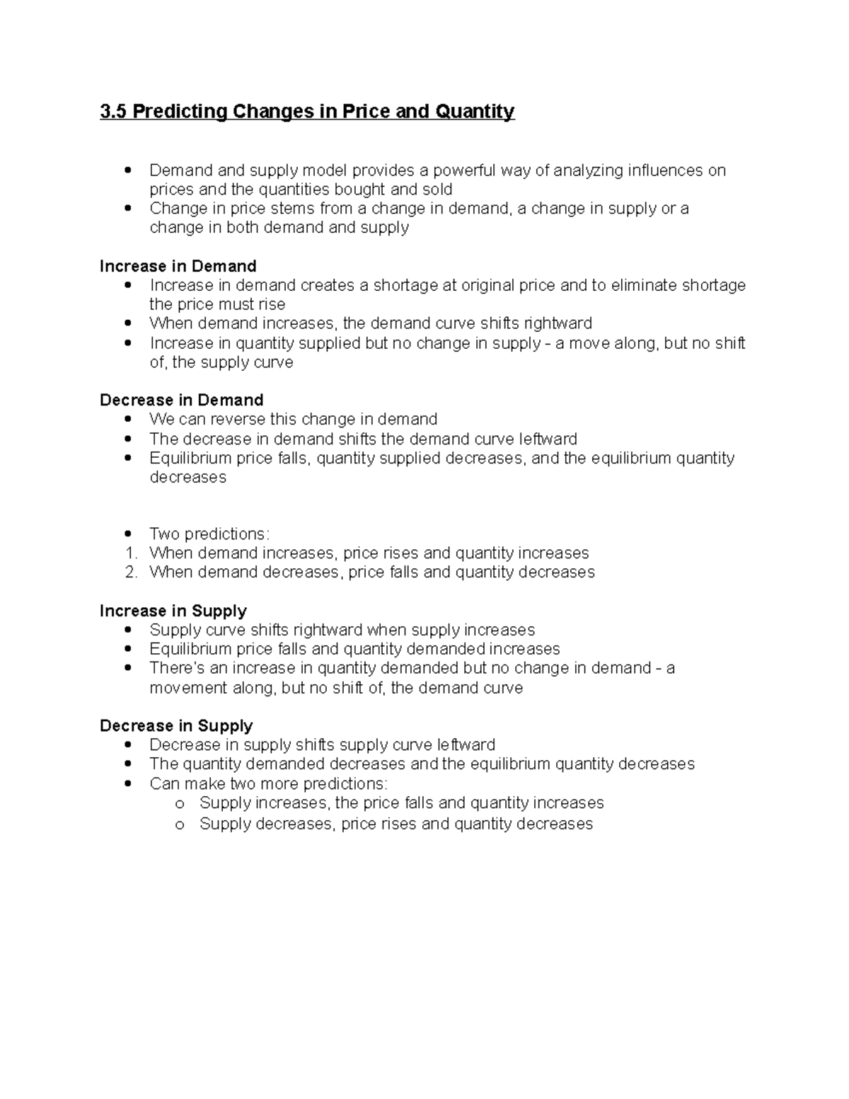 Chapter 3.5 Predicting Changes in Price and Quantity - 3 Predicting ...