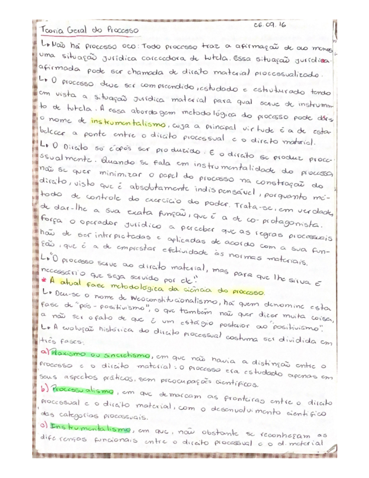 Teoria Geral Do Processo Studocu