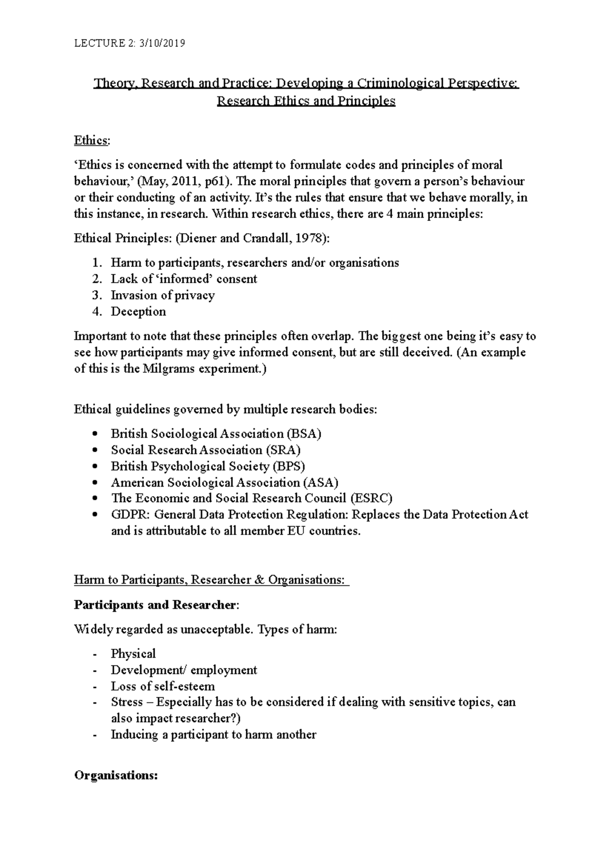Lecture 2 - Theory, Research and Practice - Theory, Research and ...