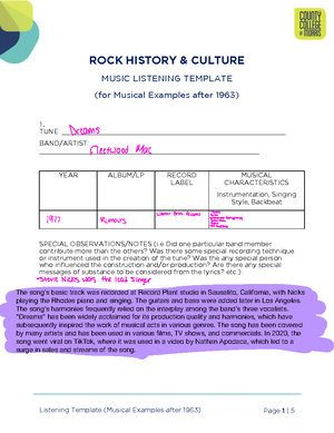 My Generation Worksheet - School of Liberal Arts Page 1 | 2 ROCK ...