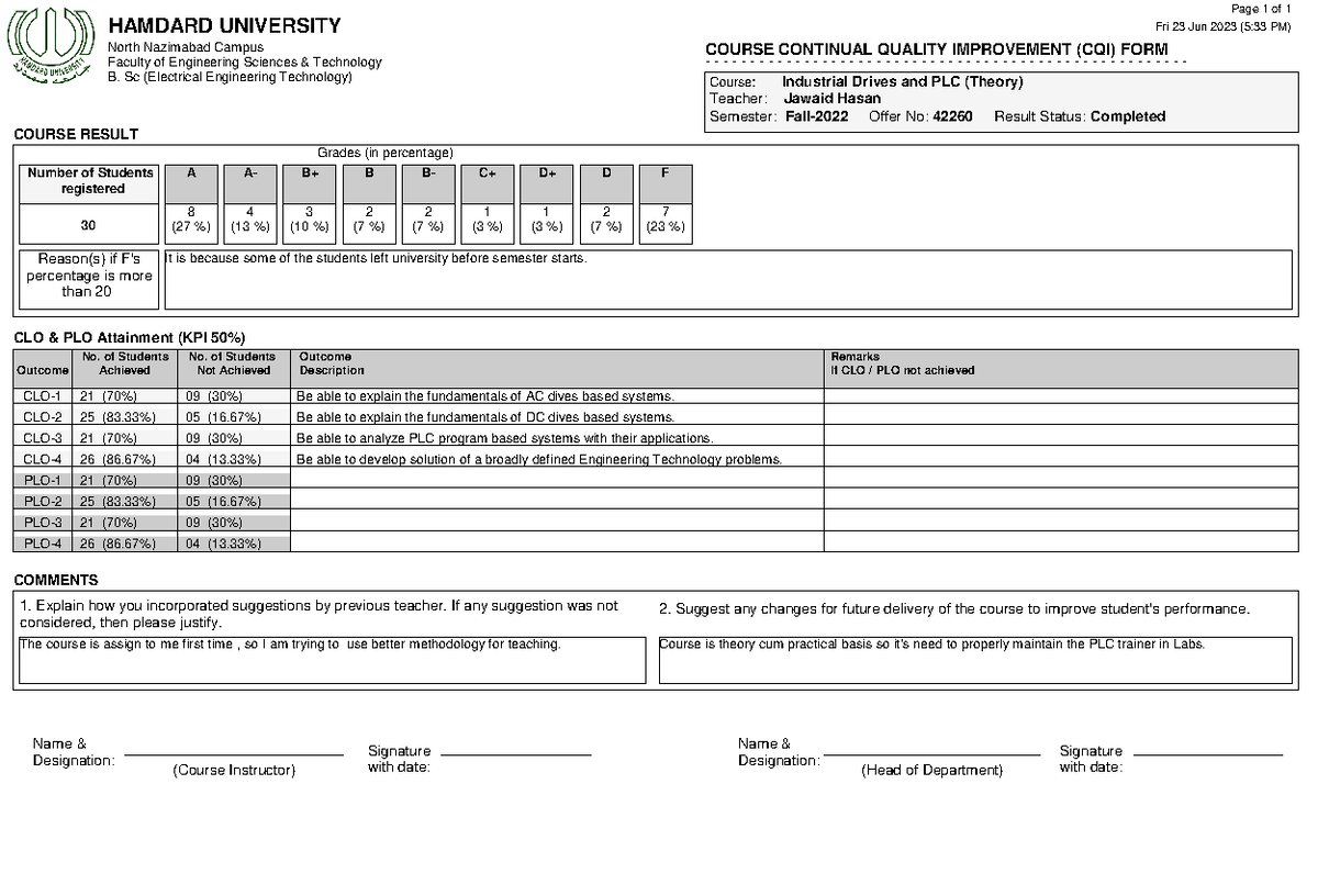 CQI Industrial Drives and PLC (theory) - COURSE CONTINUAL QUALITY ...