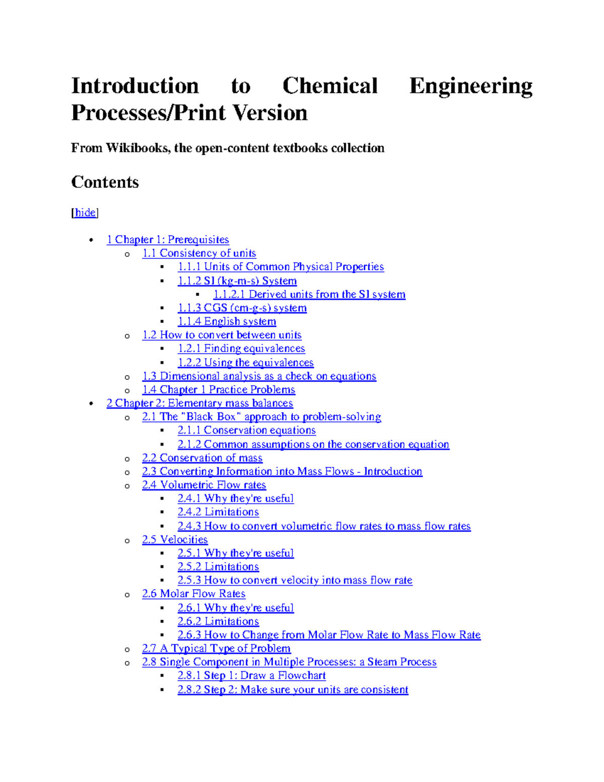 Introduction to Chemical Engineering Processes - Introduction to ...