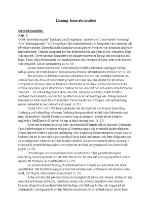 Intersektion 1 - Rahel Berhanu Intersektionalitet Förberedelseuppgift 1 ...
