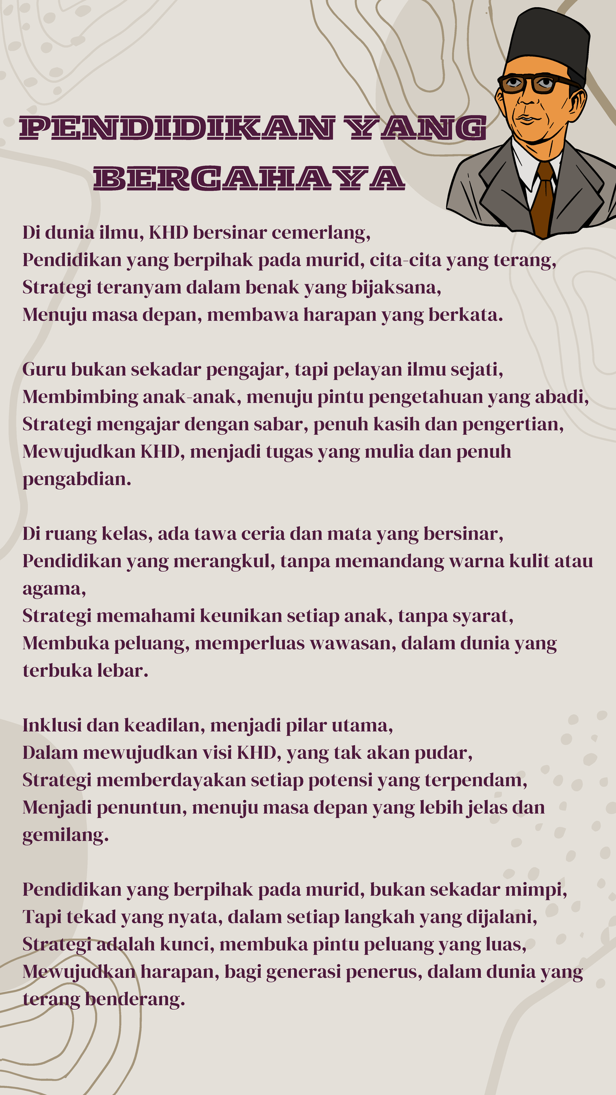 Puisi - Zkaka - Di dunia ilmu, KHD bersinar cemerlang, Pendidikan yang ...