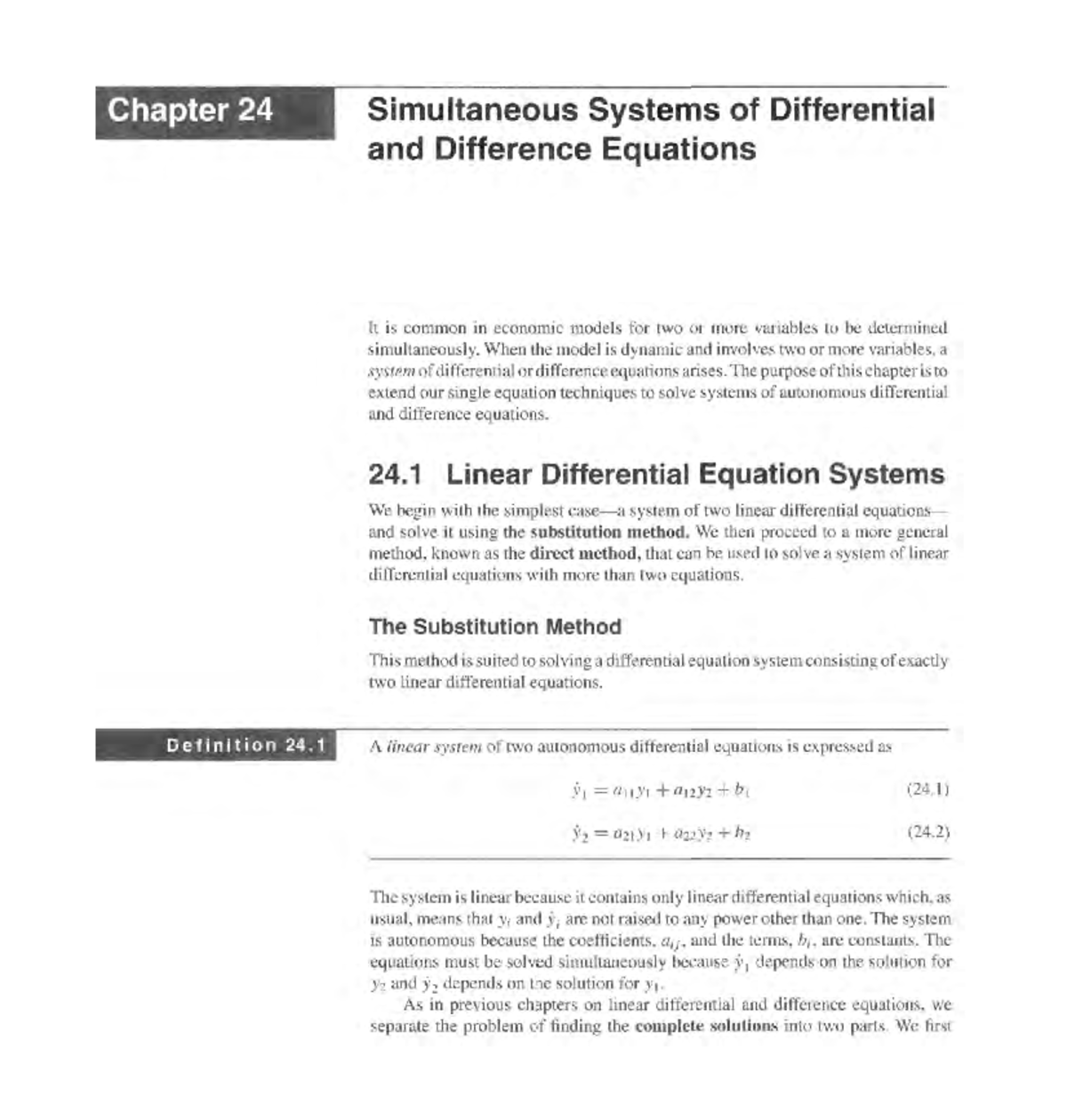 Mathematics-michael-hoy-1 Capitulo 24 - Chapter 24 Simultaneous Systems ...