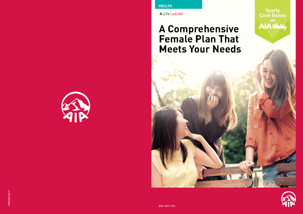 A life lady360 brochure Copy - PT0810331/0119 aia.com A-Life Lady A ...