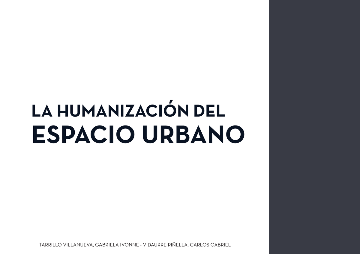 LA Humanizacion DEL Espacio Urbano - Edificio y espacio público - LA HUMANIZACIÓN DELESPACIO ...