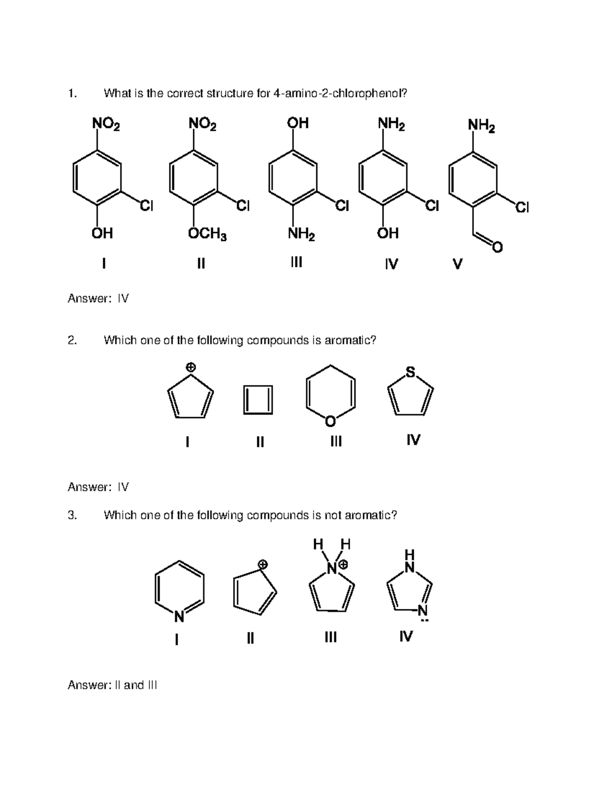 4-Aromatic+Compouns+Pre+Lecture+quiz+key - What is the correct ...