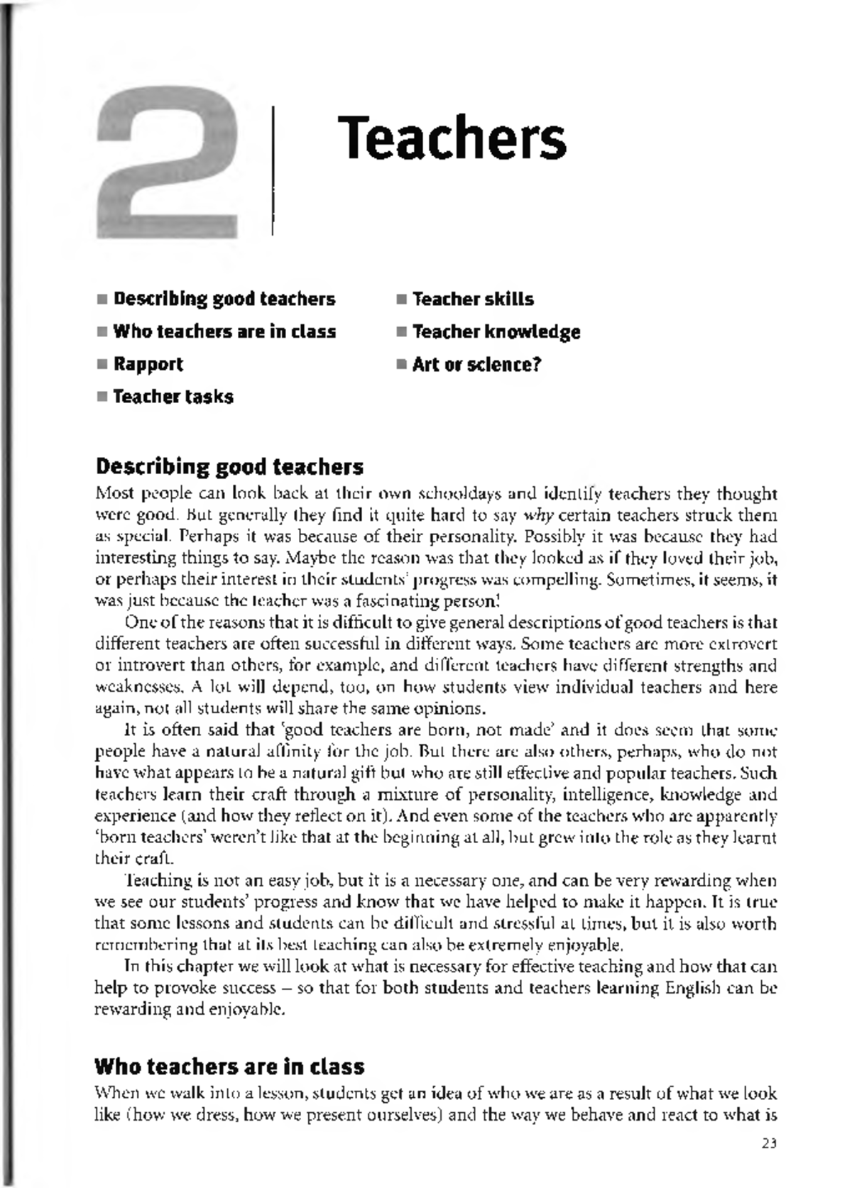 Teachers reading - Didactica especial de ingles - Teachers Describing ...