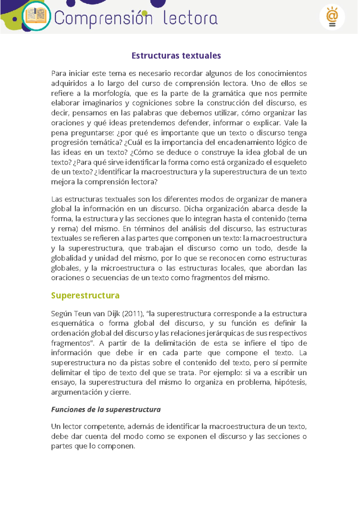 8. Contenido Estructuras textuales VFinal - Estructuras textuales Para ...