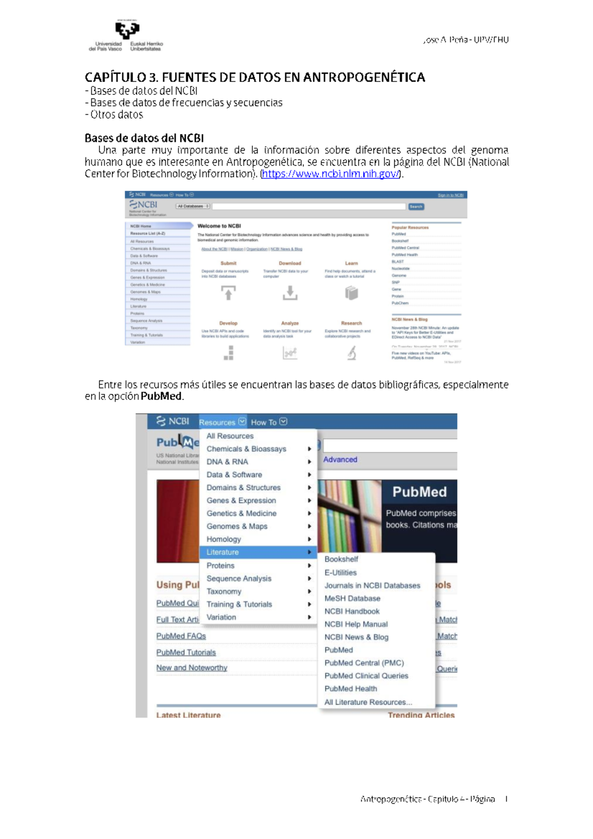 03-1-Fuentes Datos - Apuntes egela - Antropogenética - Studocu