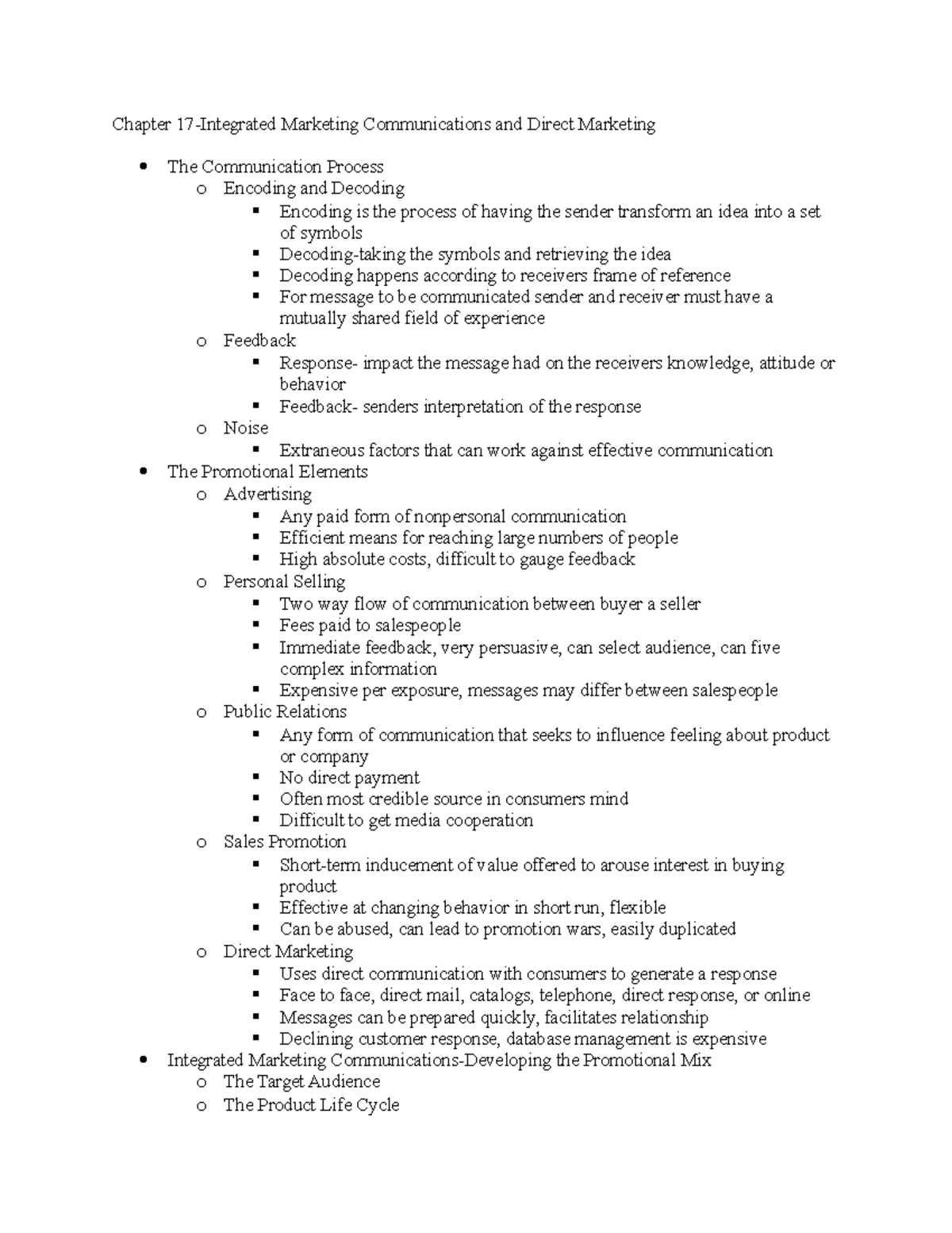 Chapter 17 - Chapter 17-Integrated Marketing Communications and Direct ...