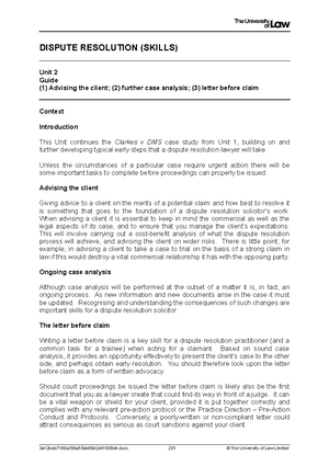 Checklist - DISPUTE RESOLUTION CHECKLIST ASSESSMENT The exam is open ...