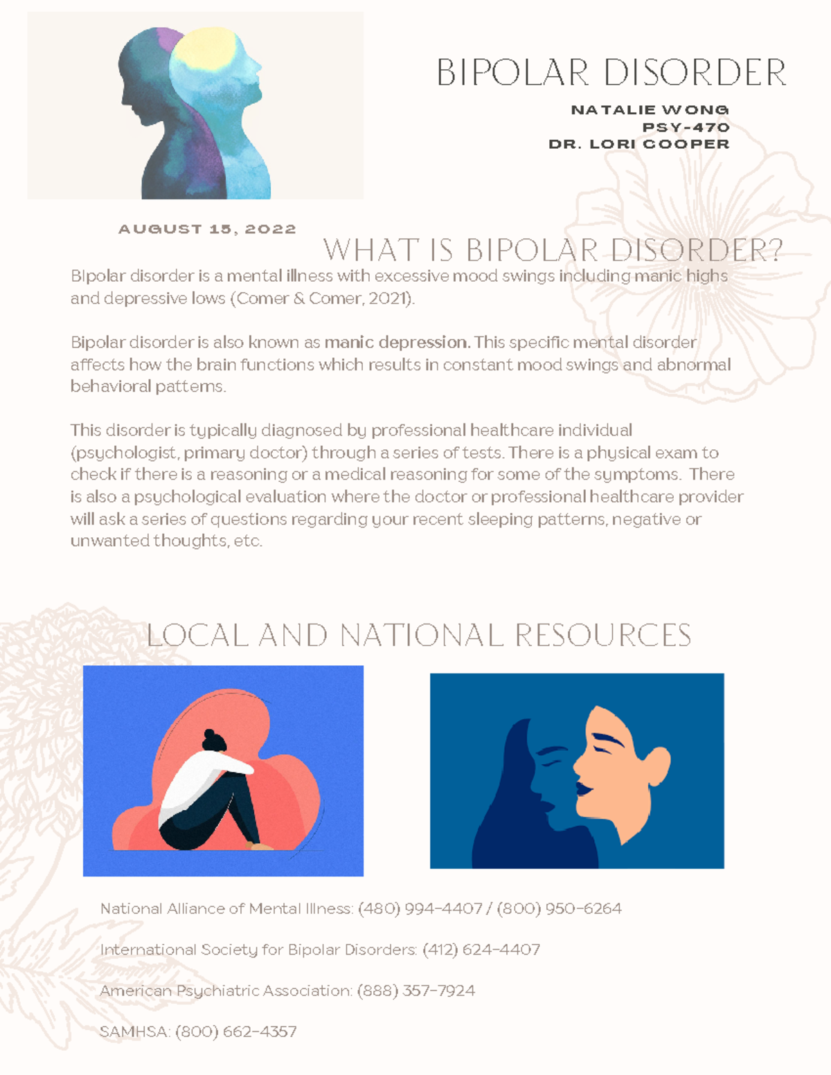 Bipolar disorder - Coursework - BIpolar disorder is a mental illness ...