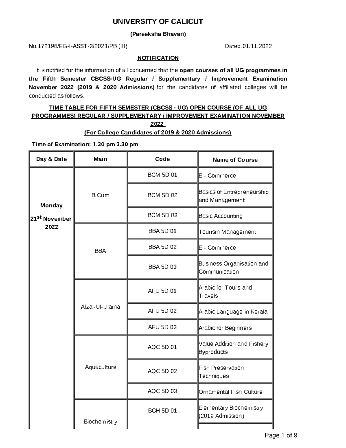 tt-vth-sem-open-course-cbcss-university-of-calicut-pareeksha-bhavan