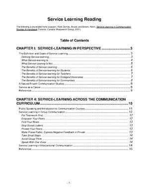 Rubric, Community Service Project - Small Group Community Service ...