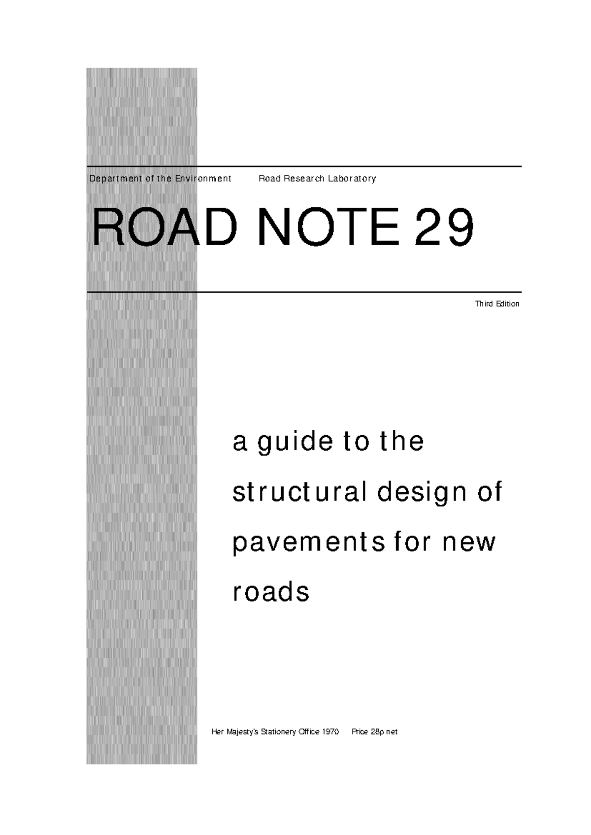 Pdfcoffee - Notes - Department of the Environment Road Research ...