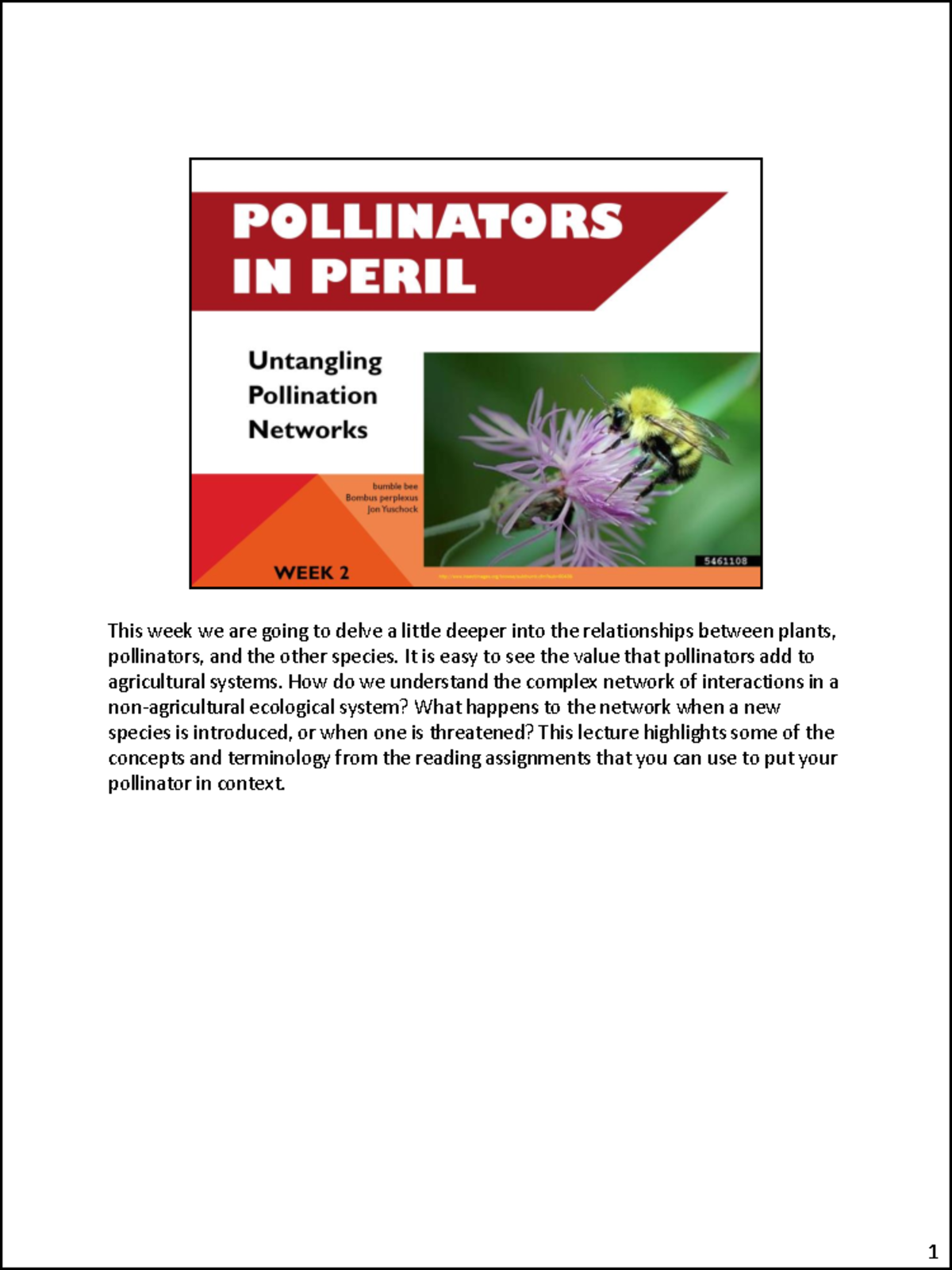 2 Untangling Pollination Networks lecture - This week we are going to ...