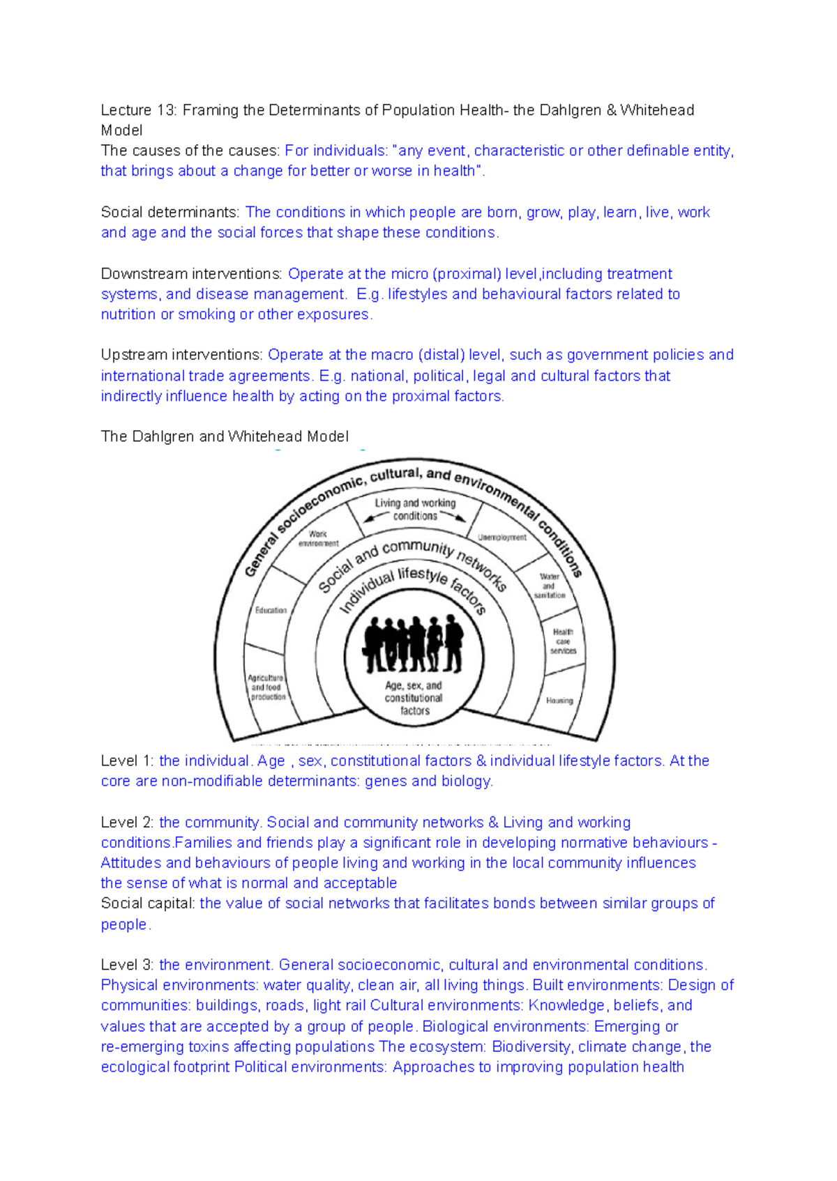Module 2 Summary - note - Lecture 13: Framing the Determinants of ...