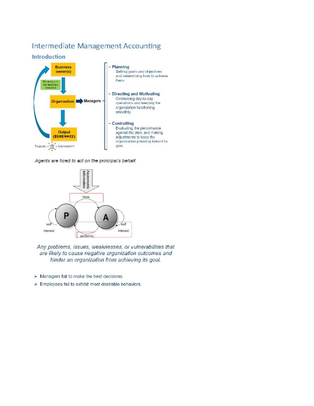 IMA Midterm Summary - Intermediate Management Accounting Introduction ...